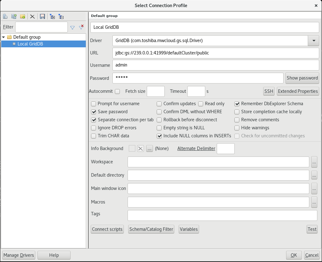 Connecting To Griddb Via Jdbc With Sqlworkbenchj Griddb Open Source Time Series Database For Iot