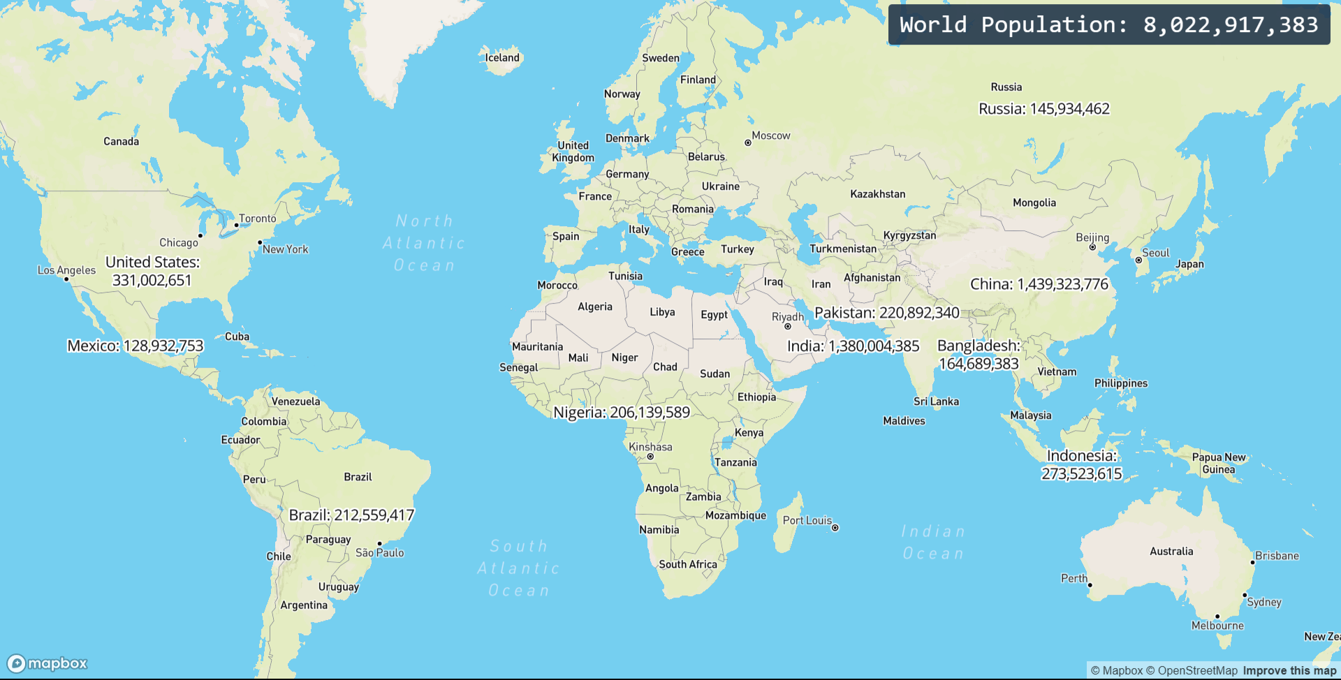 Visualize Global Population Data With Mapbox Nodejs And Griddb Griddb Open Source Time